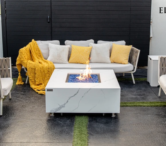 Bianco Fire Table | Elementi Fires