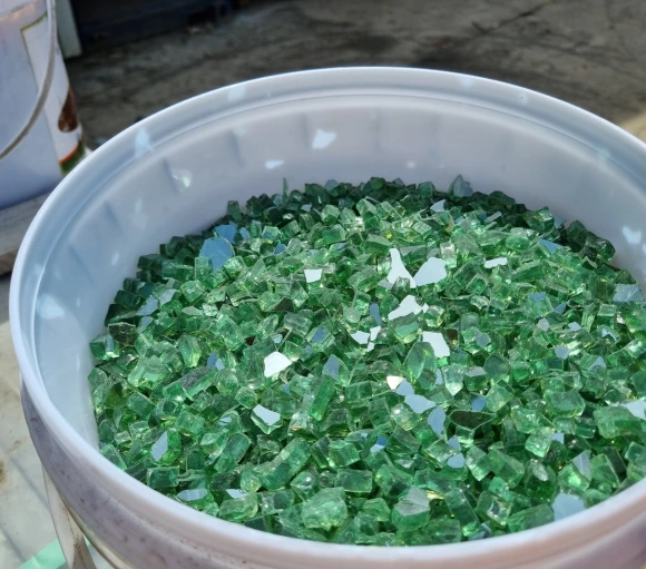 Lagoon Green Fire Glass | Decorative Fire Media | Elementi UK